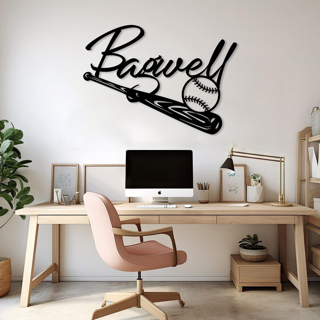 Custom Baseball Bat Name Sign, Baseball Player Gift, Baseball Player ...