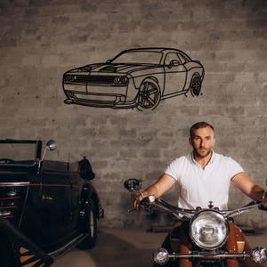 Muscle Car Decor Metal Wall Art, American Classic Car Decor, Car Race ...