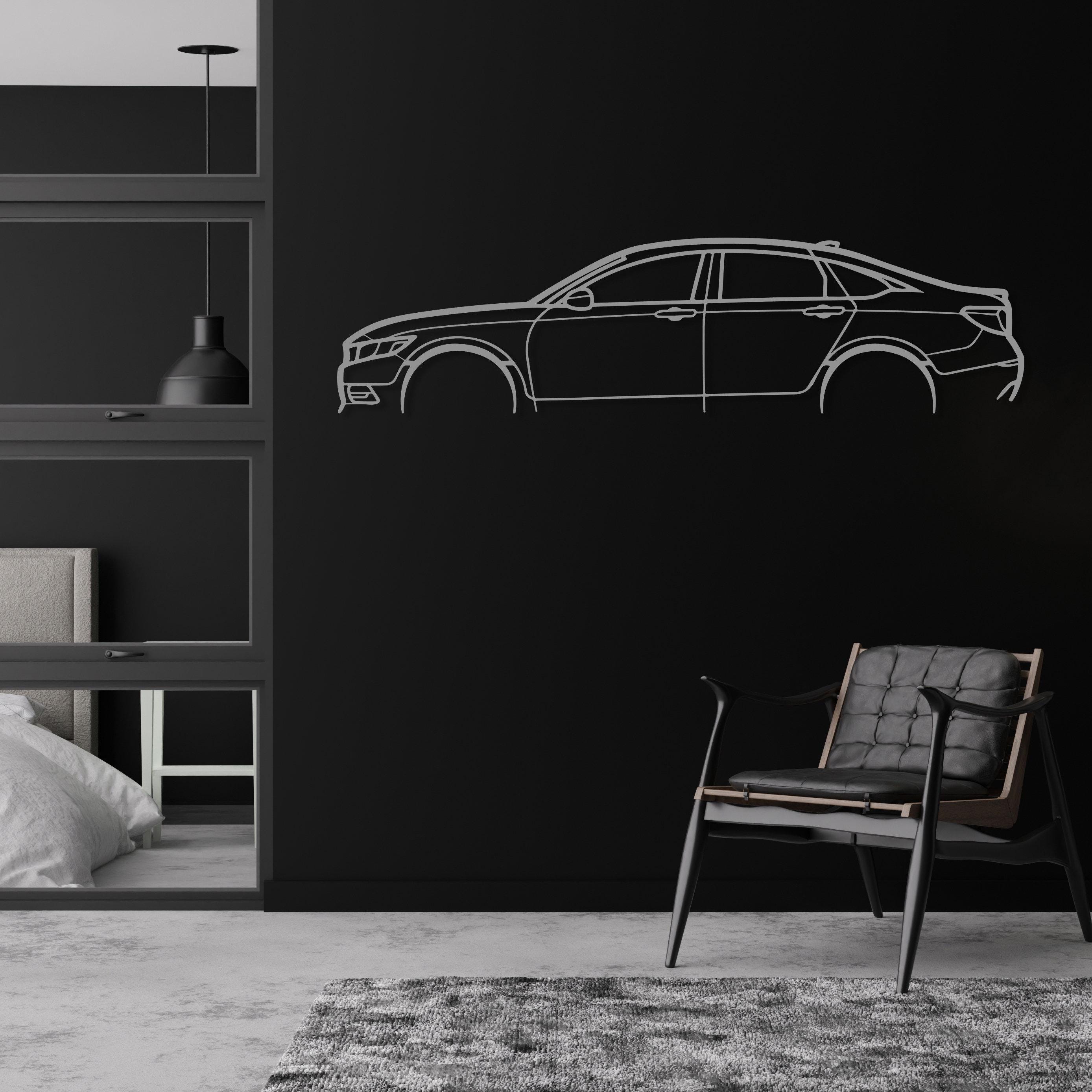 Automobile Line Metal Wall Art, Metal Car Sculpture Gift for Men,modern ...