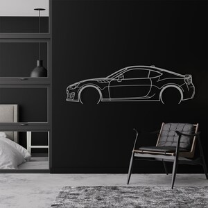 Sports Coupe Car Metal Decor, Japanese Car Wall Art, Performance Car ...