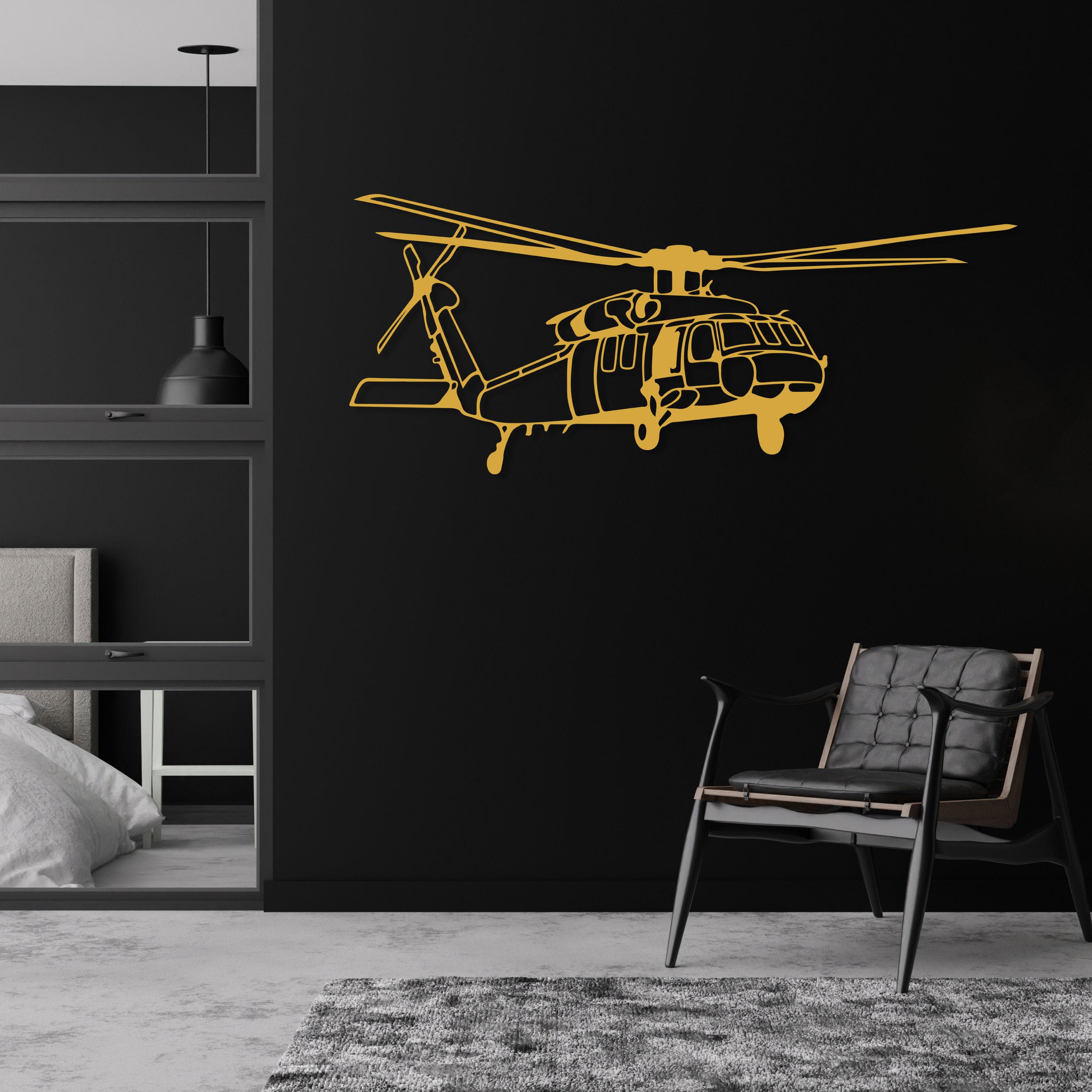 Maritime Helicopter Metal Wall Art,navy Military Helicopter Decor ...