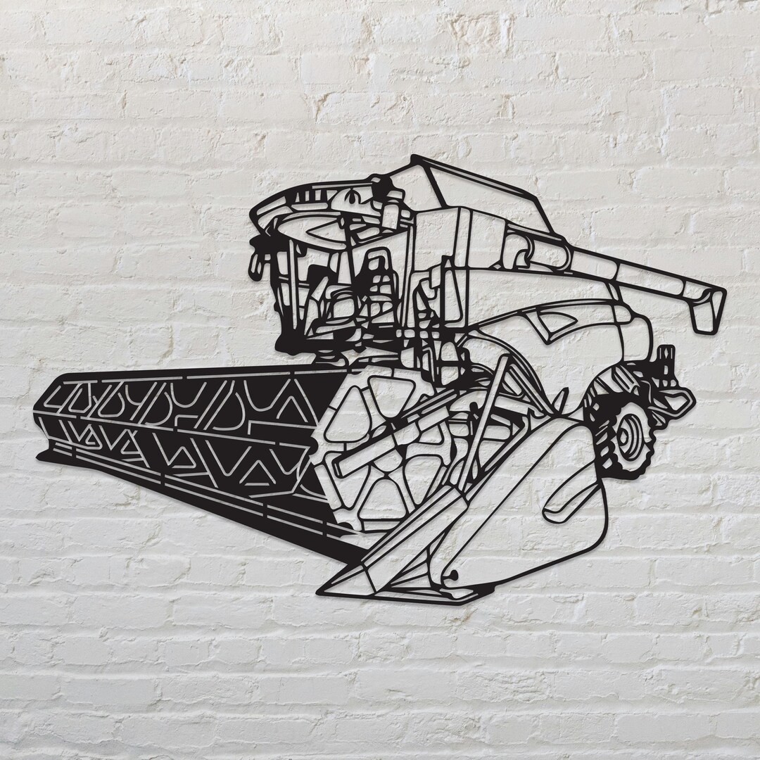 Metal Harvester Wall Art, Farmer Dad Gift, Agriculture Metal Art ...