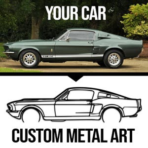Custom Car Metal Wall Art, Your Own Personalized Car, Car Lovers Gift ...