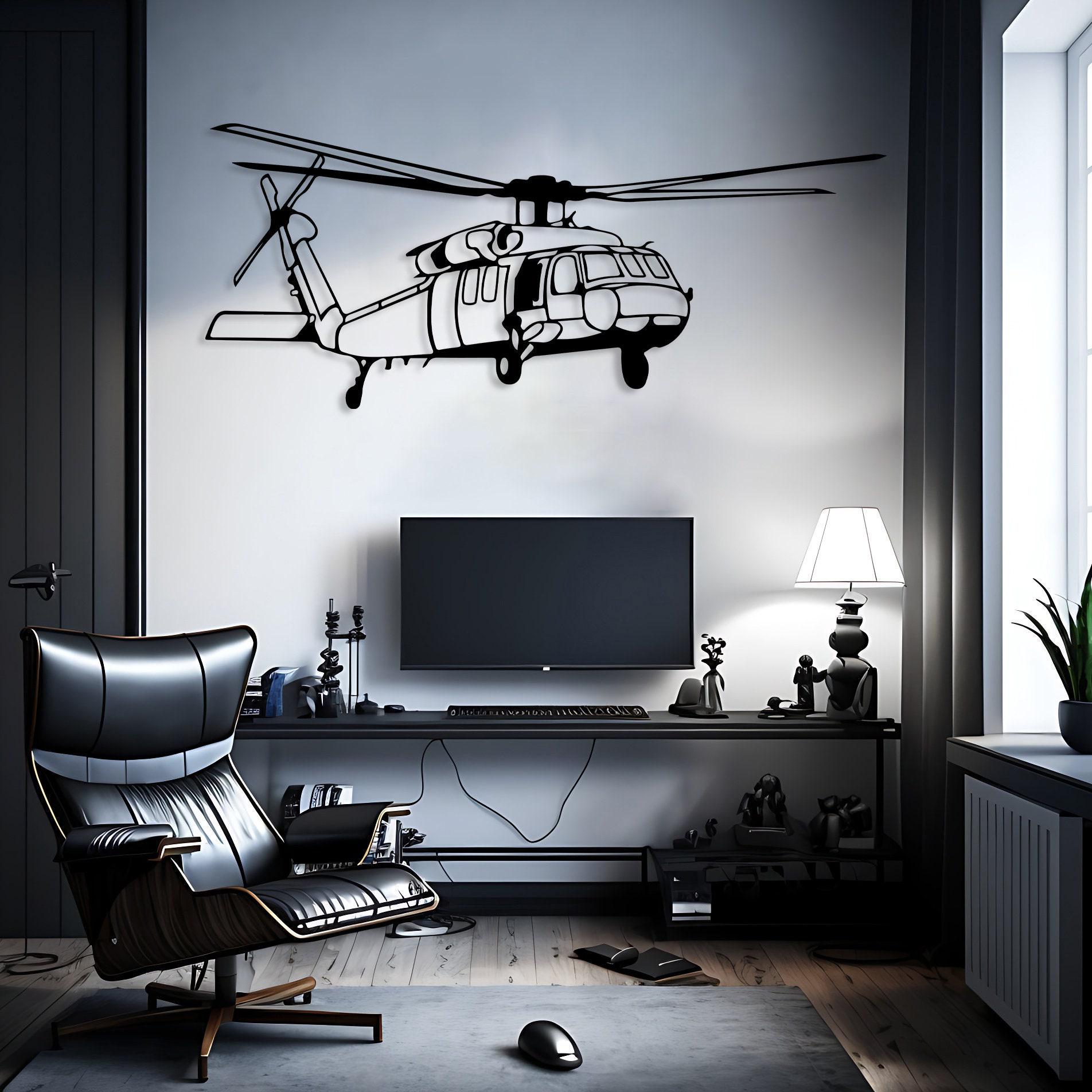 Maritime Helicopter Metal Wall Art,navy Military Helicopter Decor ...