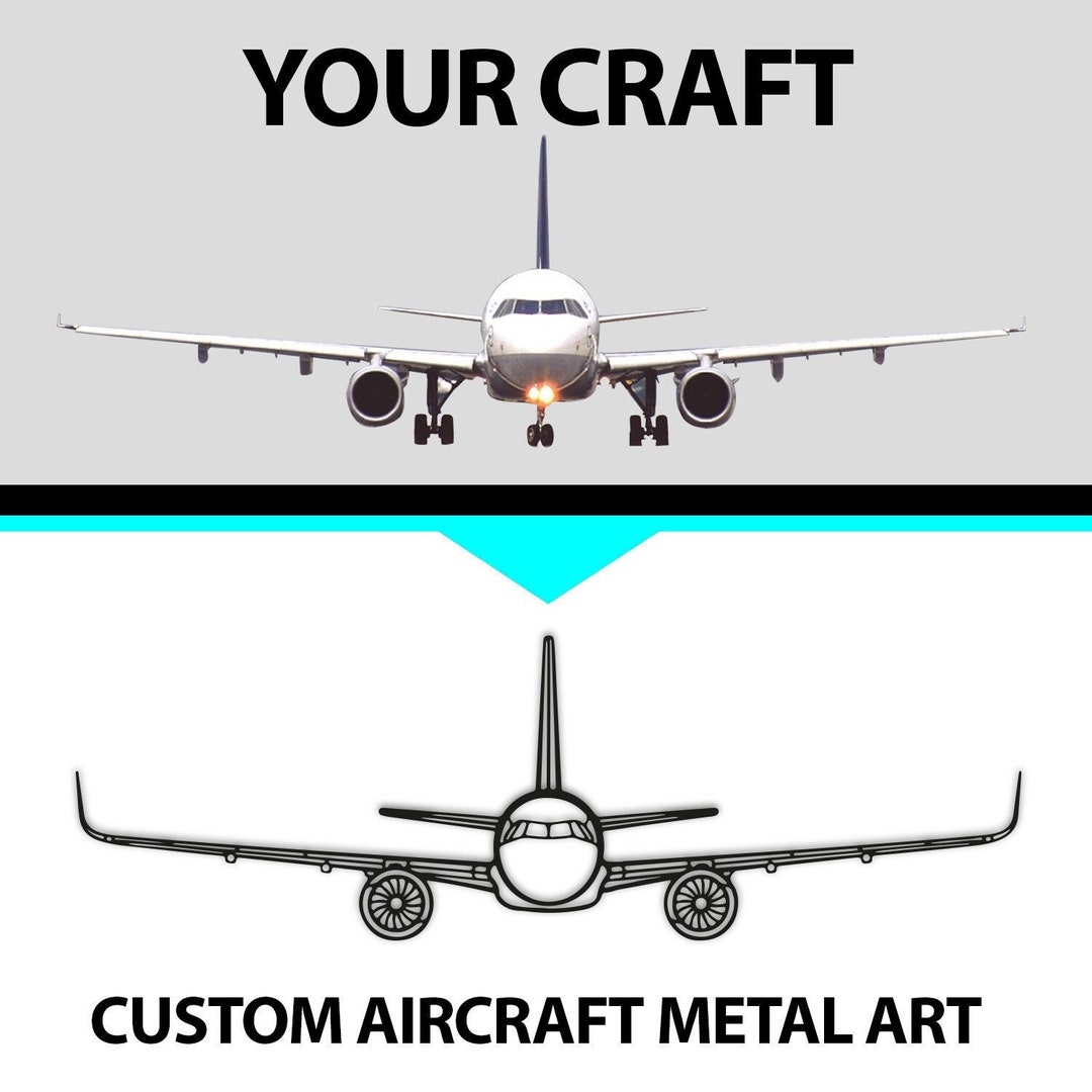 Custom Airplane Decor Metal Wall Art, Your Plane Wall Decor ...