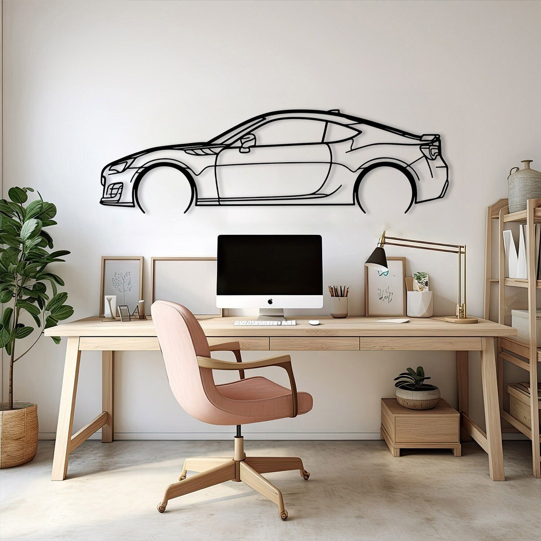 Sports Coupe Car Metal Decor, Japanese Car Wall Art, Performance Car ...