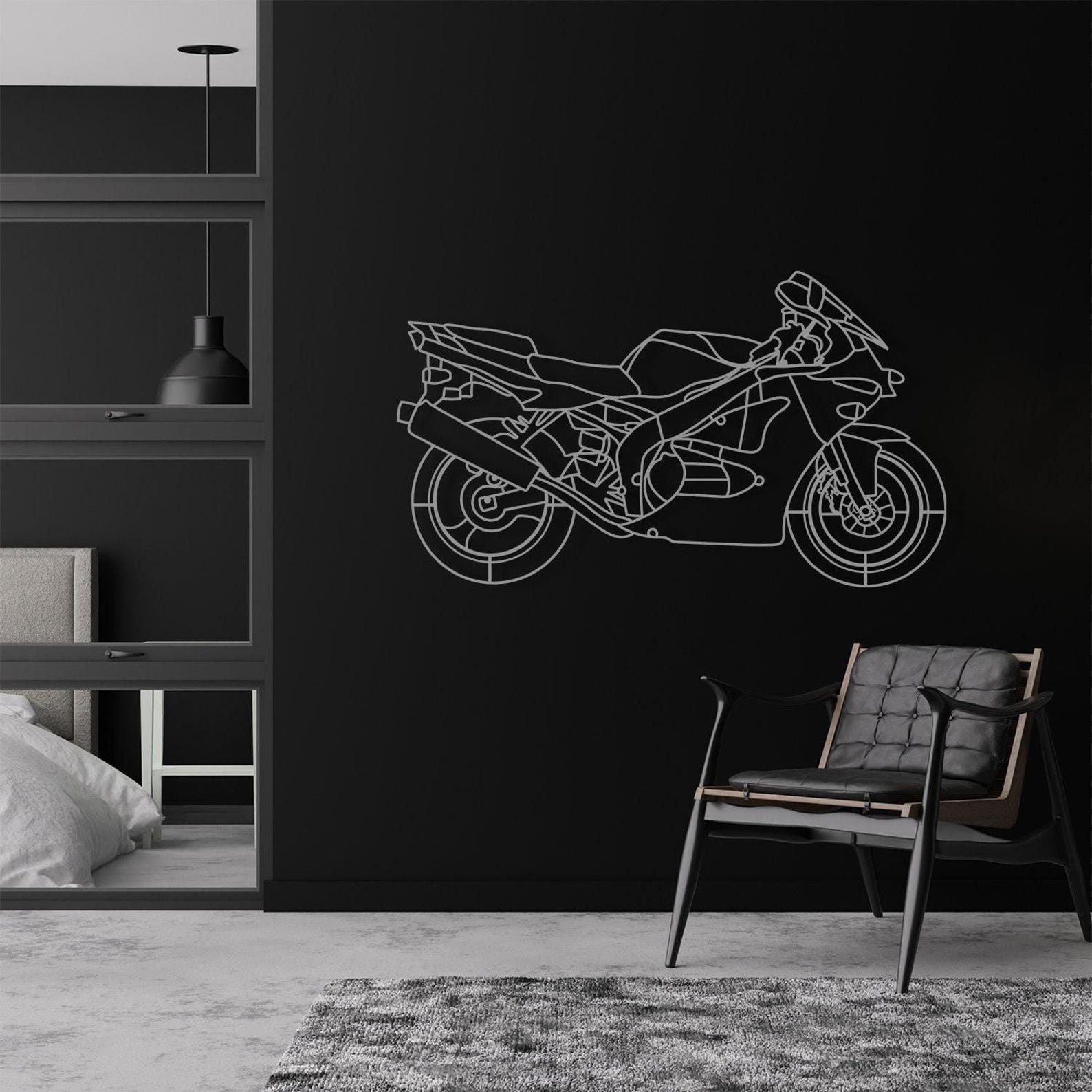 Sport Motorcycle Metal Wall Art, Race Motorcycle Decor, Performance ...