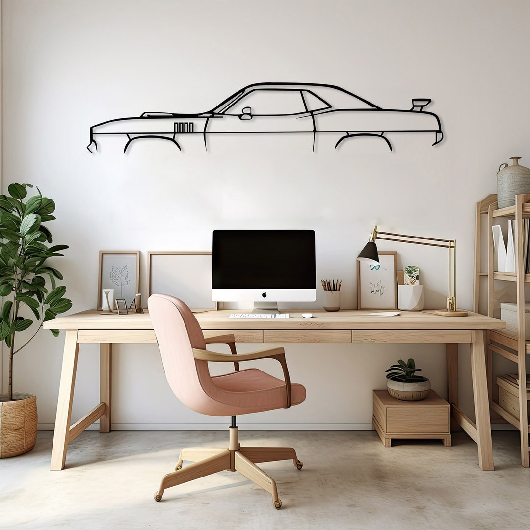 American Classic Car Silhouette Metal Art, Classic Automobile Decor ...