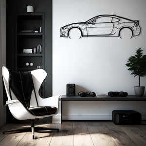Sports Coupe Car Metal Decor, Japanese Car Wall Art, Performance Car ...