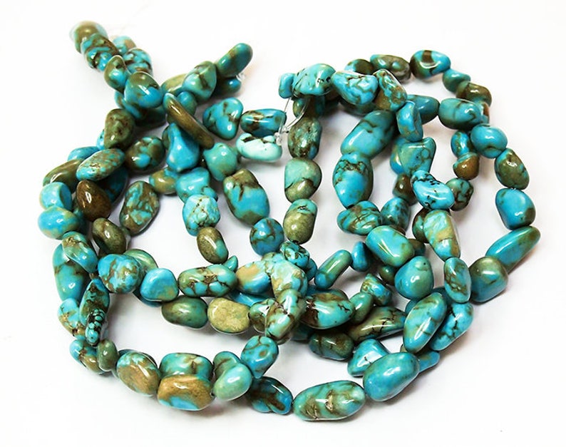 Faux Turquoise Pebbles Gemstone Beads Magnesite Nuggets - Etsy