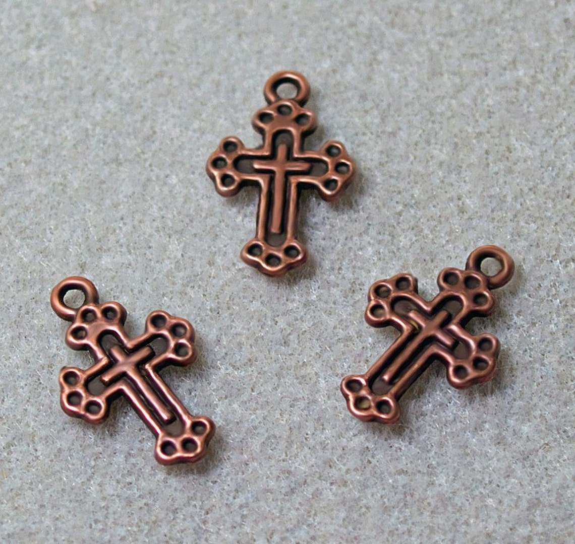 Medieval Copper Cross charms-pendants | Etsy