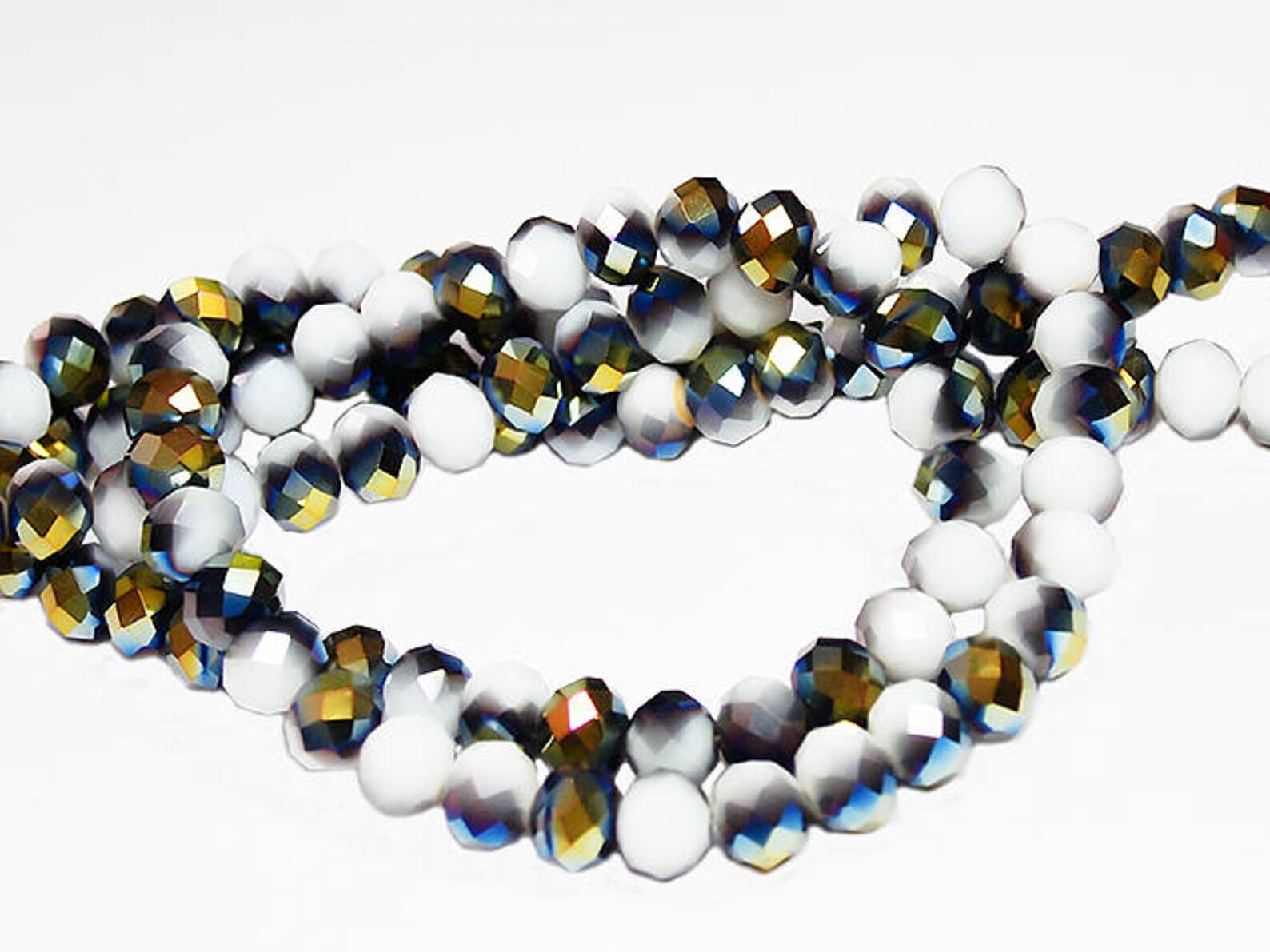 Duo-tone Crystal Rondelles Crystal Beads Two Tone Beads AB - Etsy