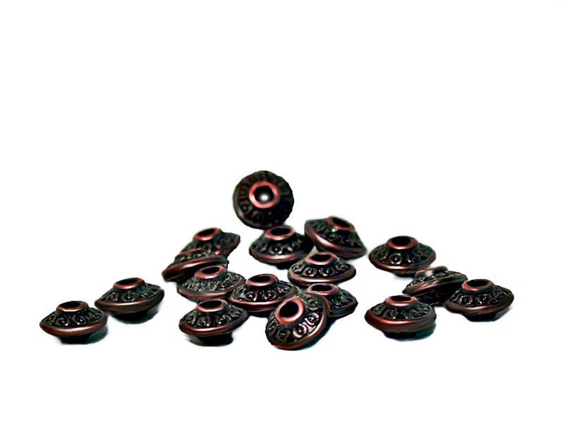 Copper Saucers Copper Spacer Beads Metal Beads Metallized - Etsy