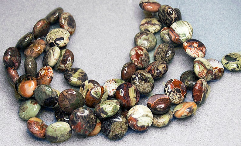 Peacock Vista Jasper Coins Gemstone Beads Jasper Beads - Etsy