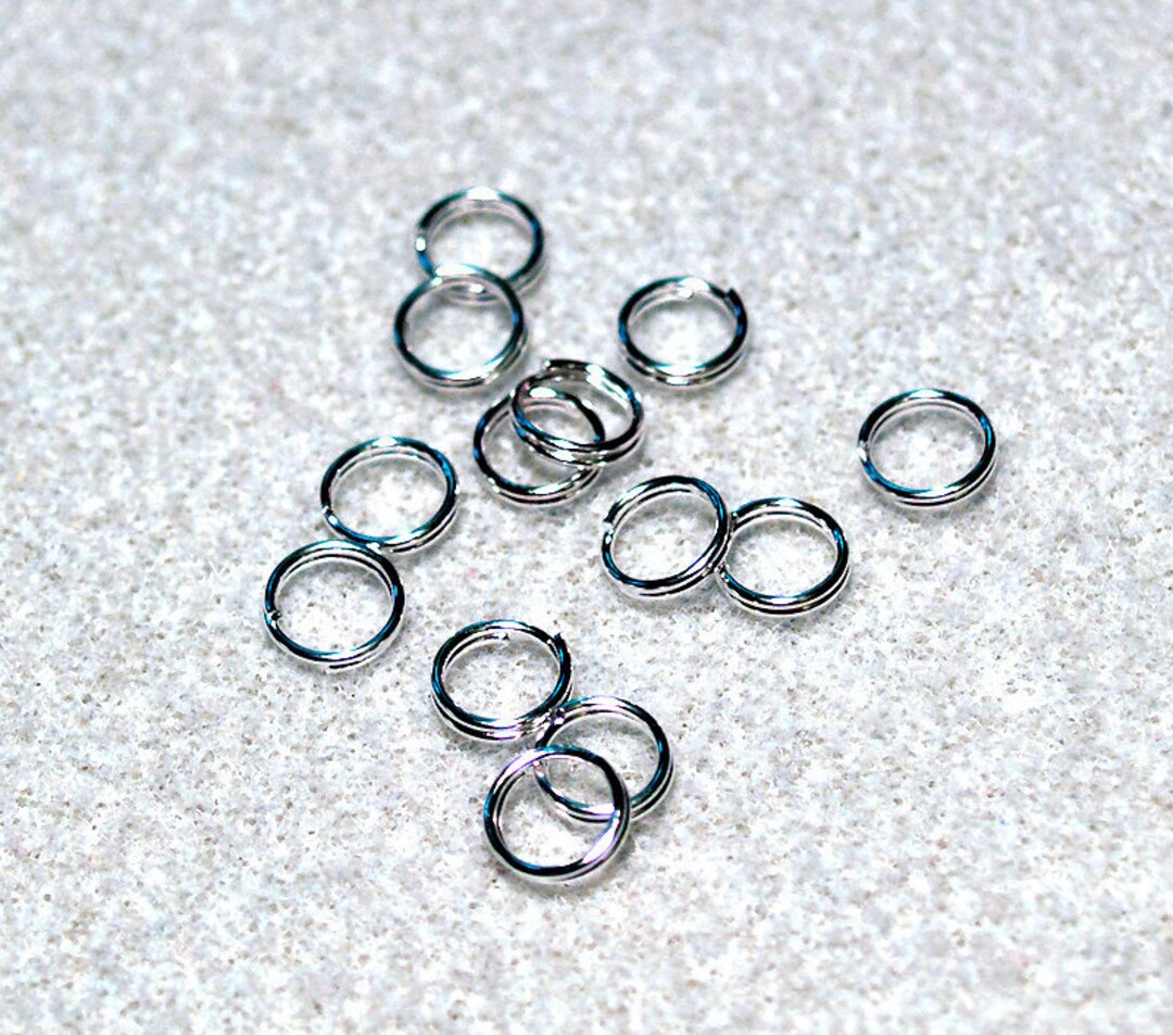 Silver Plated Split Rings- Jewelry Findings - Etsy