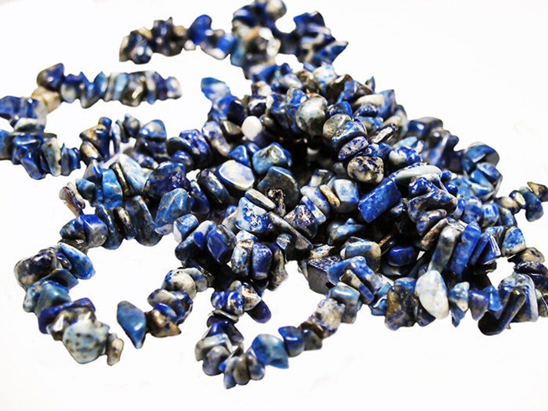 Lapis Lazuli Chips- Beads- Gemstone Chips- Semiprecious Stone- Designer ...