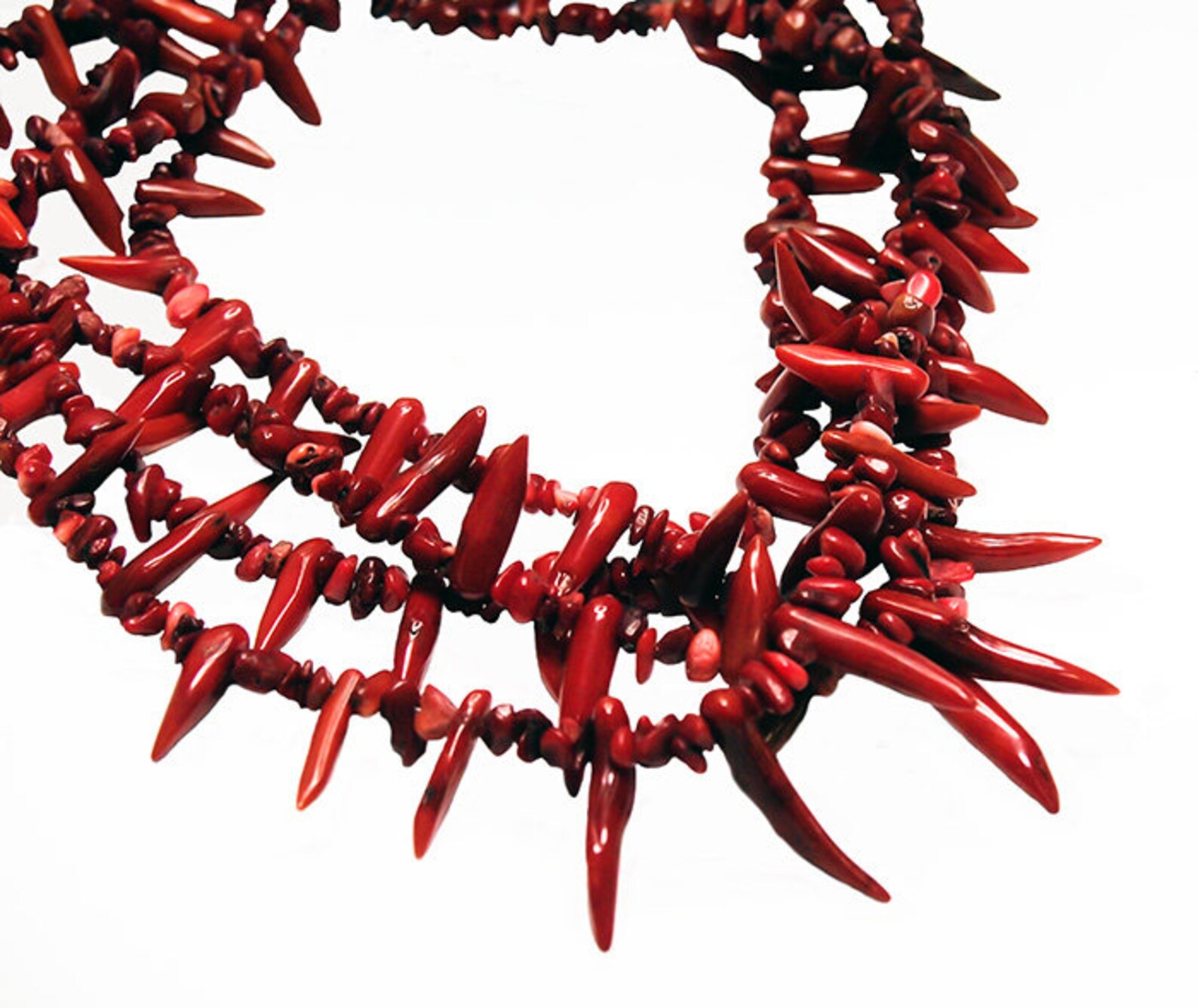 Red Bamboo Coral Talons Coral Beads Talon Beads Tusk Beads - Etsy