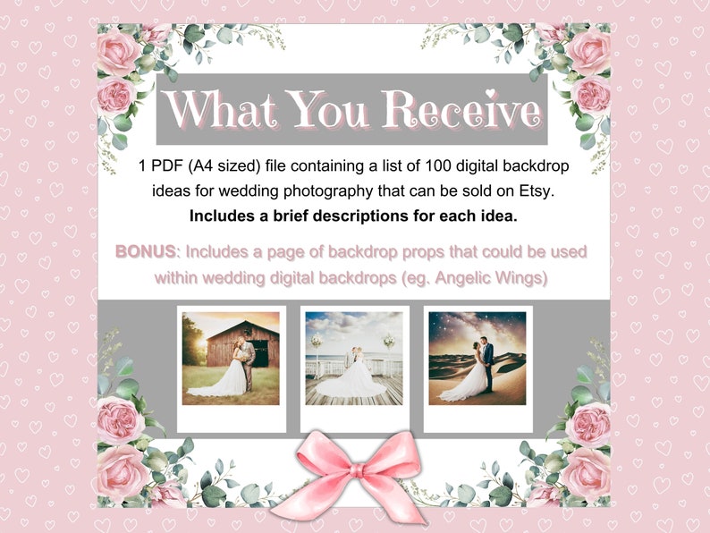 Wedding Digital Backdrop Ideas, List of 100 Backgrounds, Valuable Intel ...