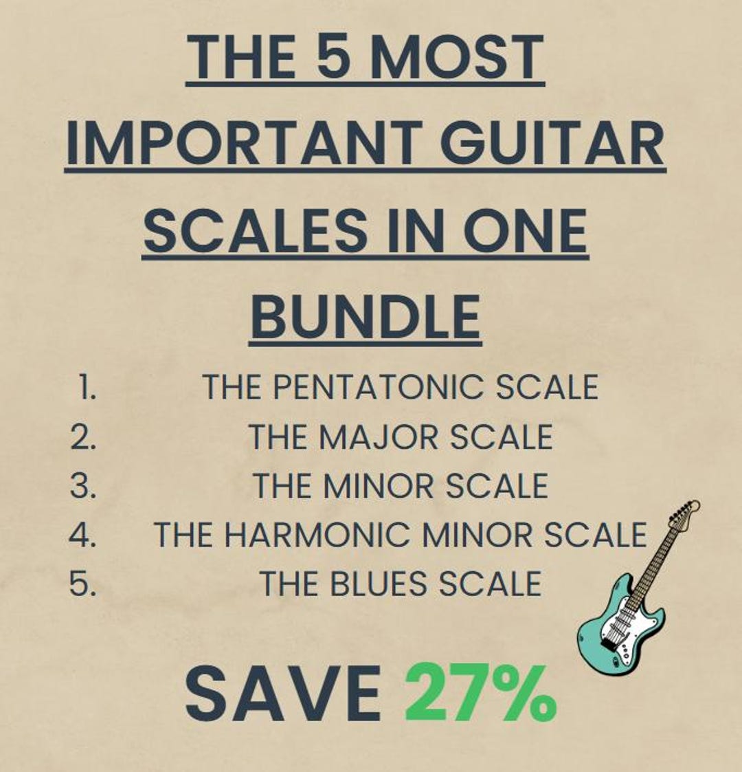 Must Know GUITAR SCALES BUNDLE. Learn the Most Important Scales for ...