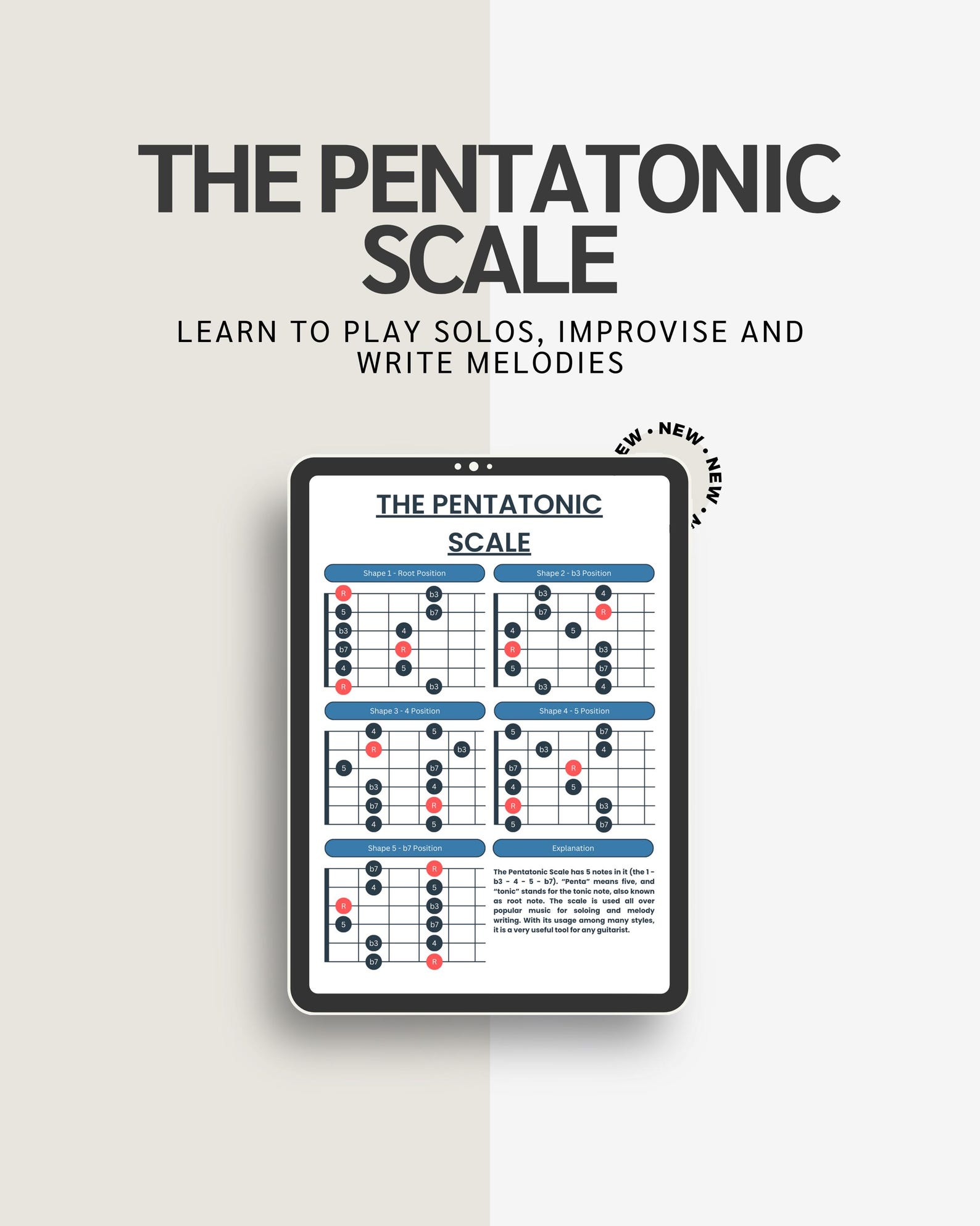 Pentatonic Scale Guitar Guide: Solos, Melodies & Songwriting (printable ...