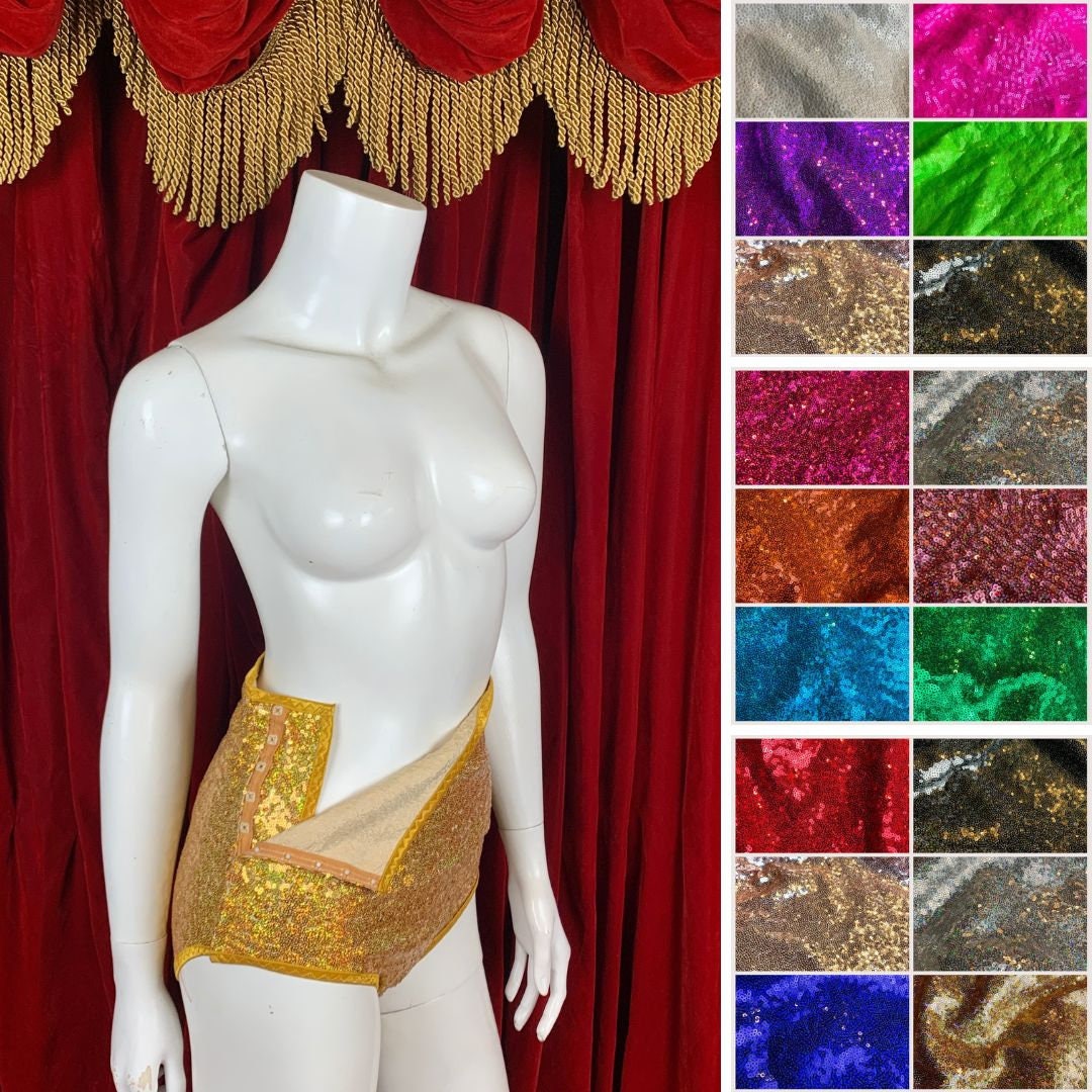 High Waist Rip Away Quick Change Reveal Sequin Pin up Burlesque Panties ...