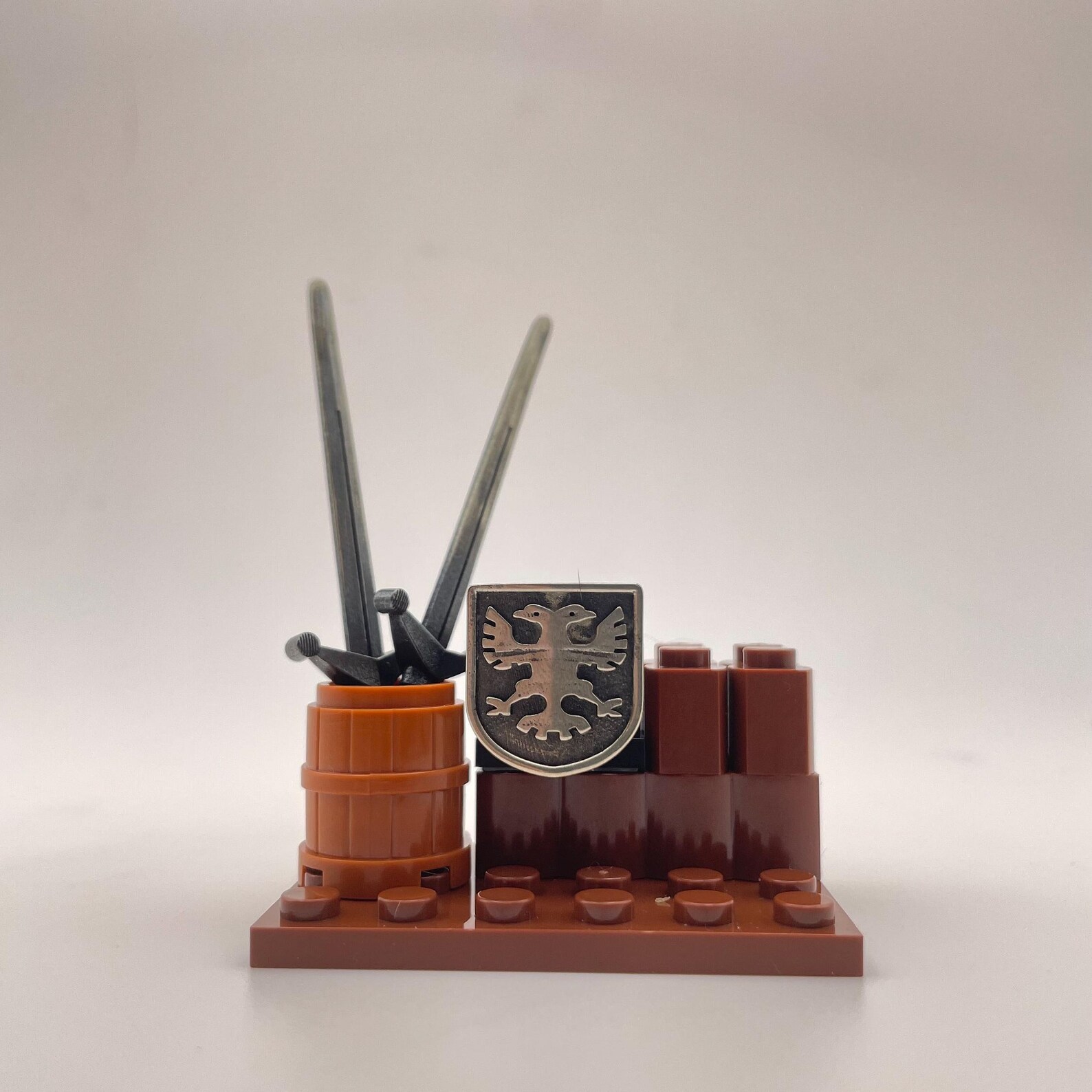 Solid Brass Shield, Compatible to All Minifig, Anniversary Gift for Him ...