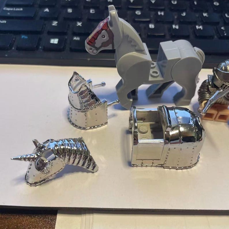 Handmade Solid Metal Horse Armor Barding | Mini Knight Horse Plate ...