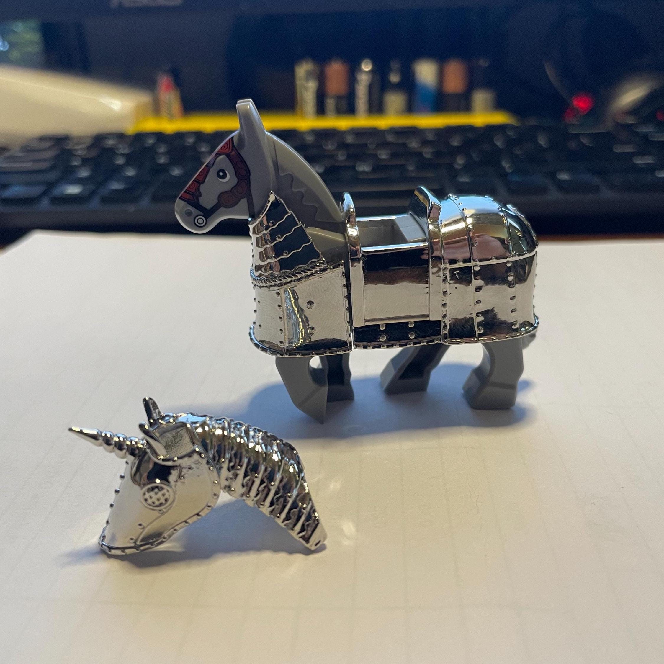 Handmade Solid Metal Horse Armor Barding | Mini Knight Horse Plate ...