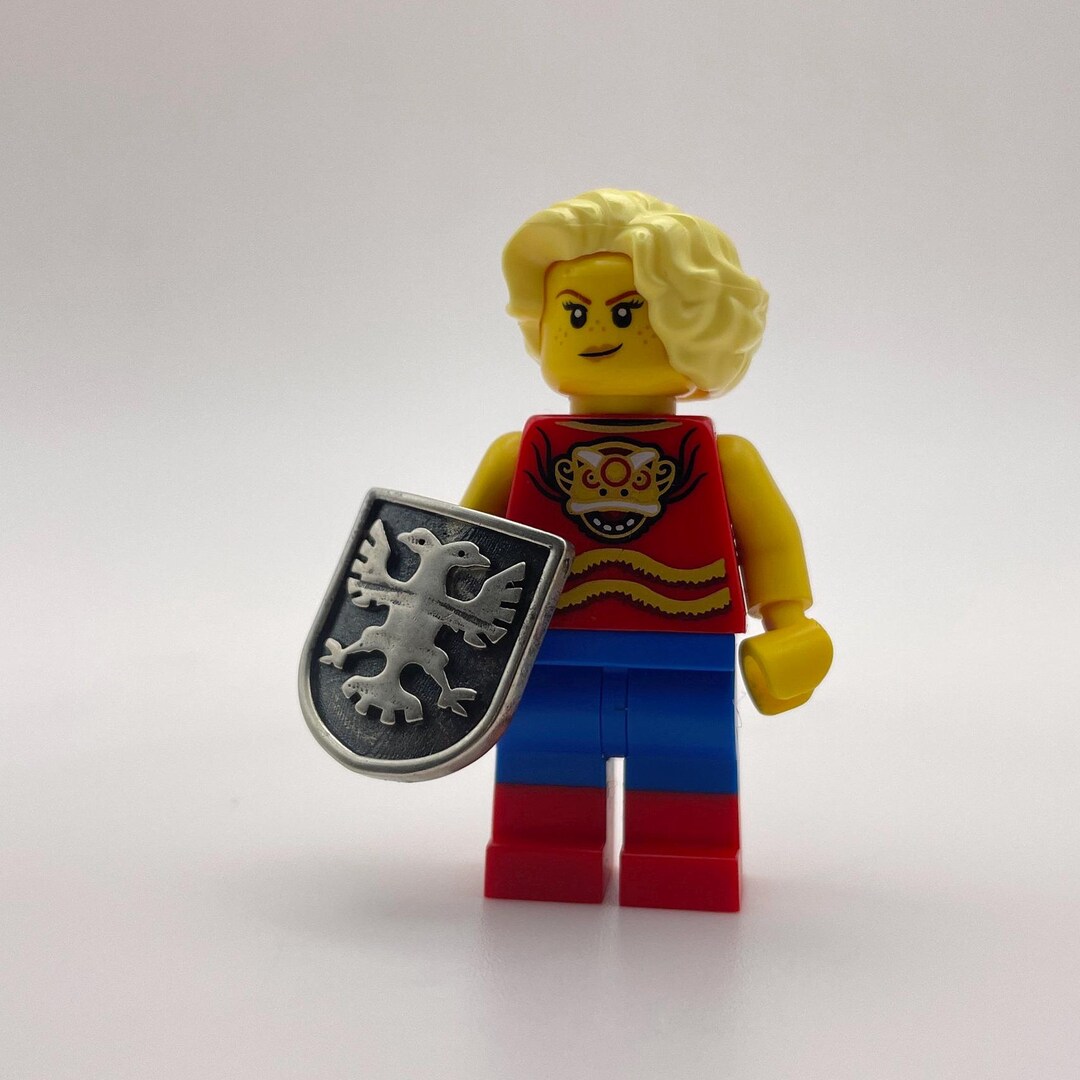 Solid Brass Shield, Compatible to All Minifig, Anniversary Gift for Him ...