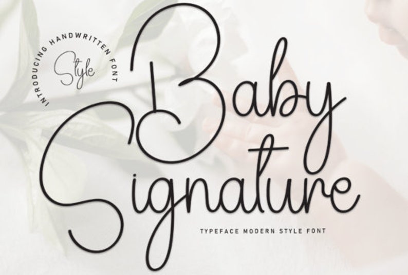 Baby Signature Font, Handwritten Font, Script Font, Beautiful Font ...