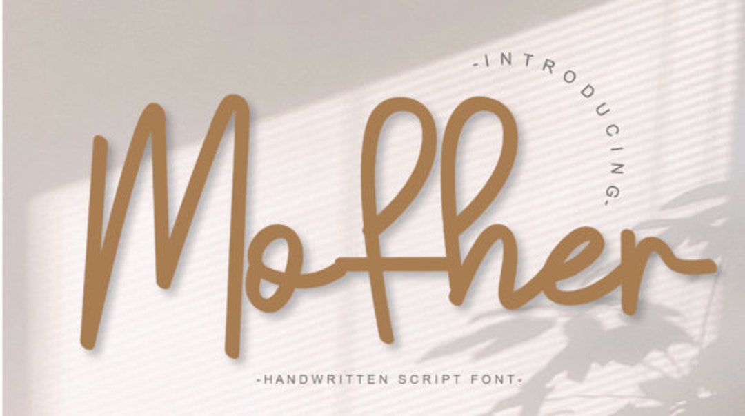 Mother Font, Handwritten Font, Groovy Font, Canva Font, Calligraphy ...