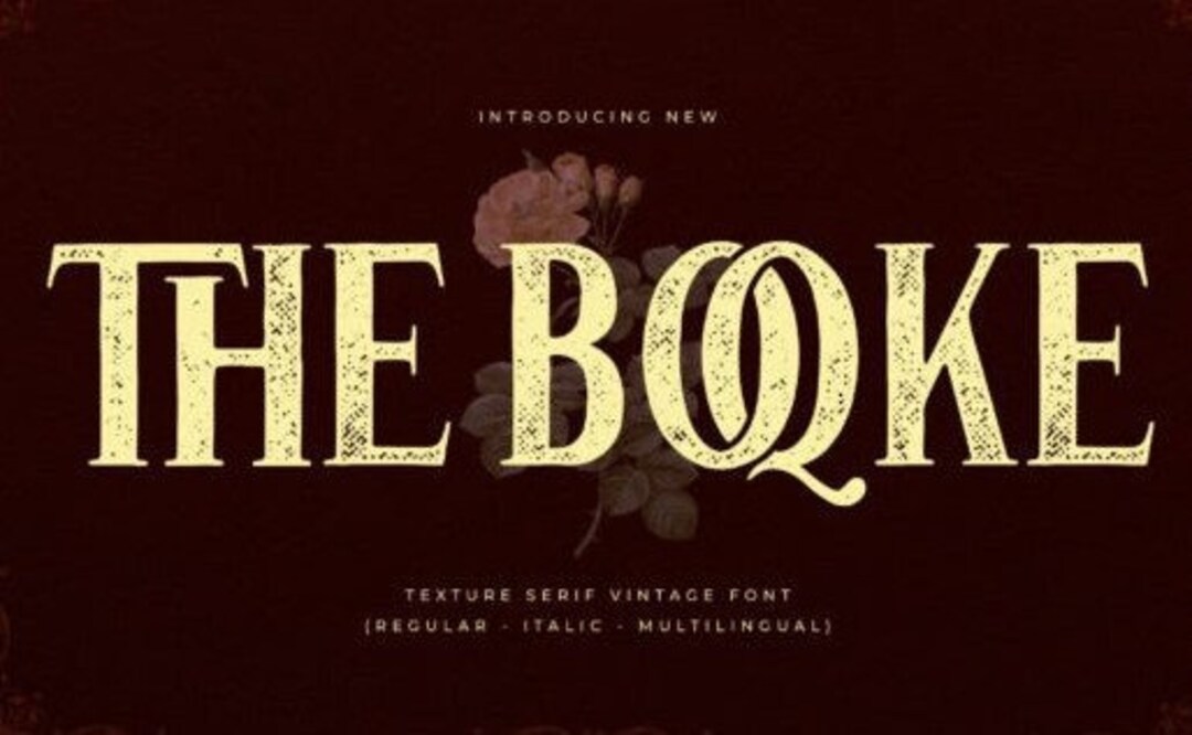 The Boqke Font, Serif Font, Bold Fonts, Rustic Fonts, Bold Fonts ...