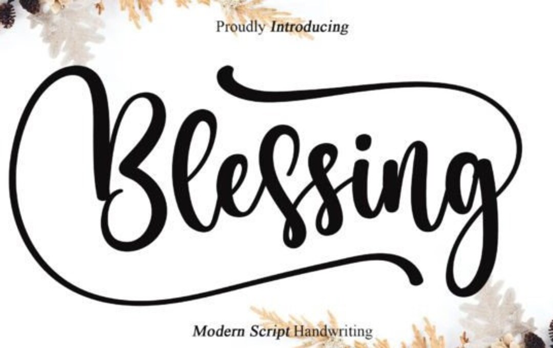 Blessing Font, Modern Script Handwriting Font, Wedding Font, Modern ...