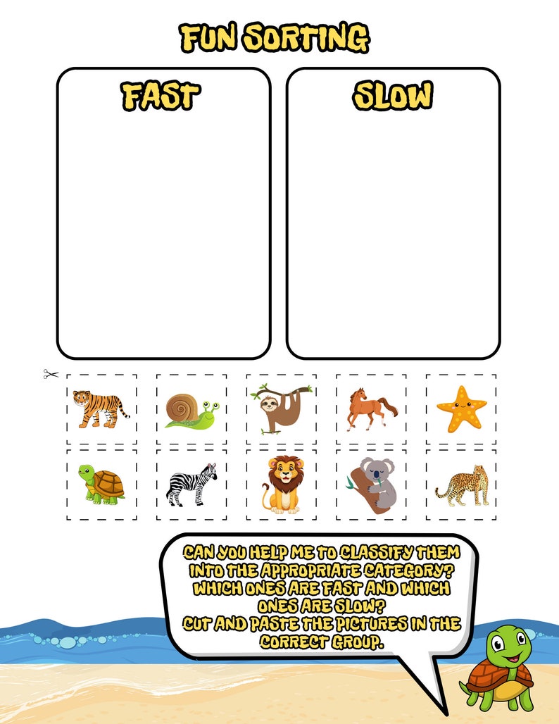 Printable Fun Activity Book for Kids, Animals, Dyslexia-friendly ...