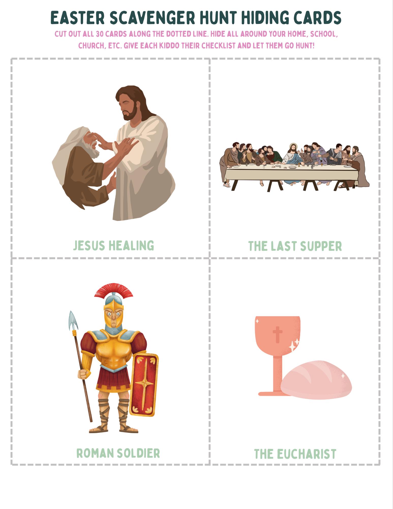 Easter Scavenger Hunt Bible Scavenger Hunt for Easter Bible Games ...