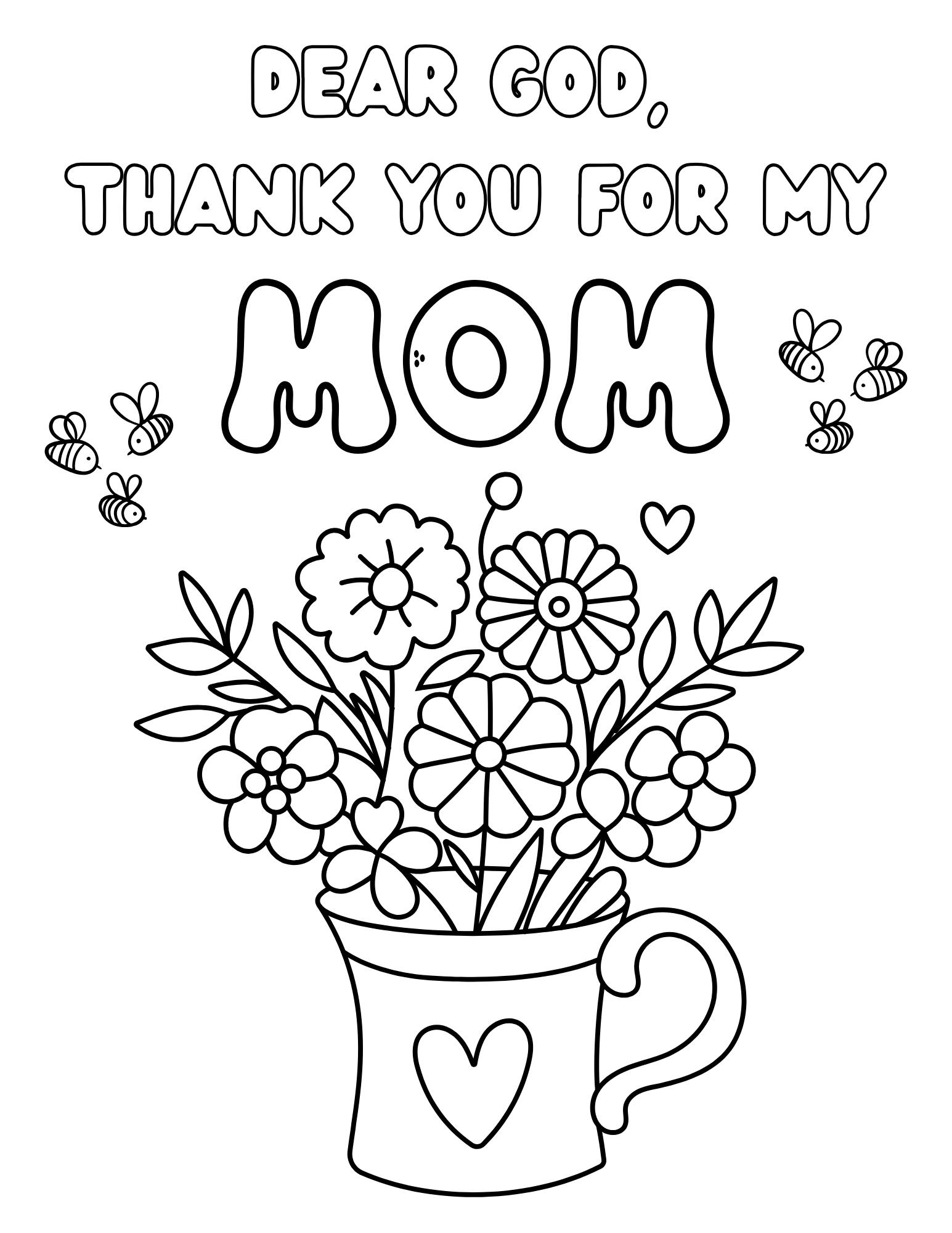 Mother's Day Coloring Page: Bible Craft, Sunday School Gift (PDF) - Etsy