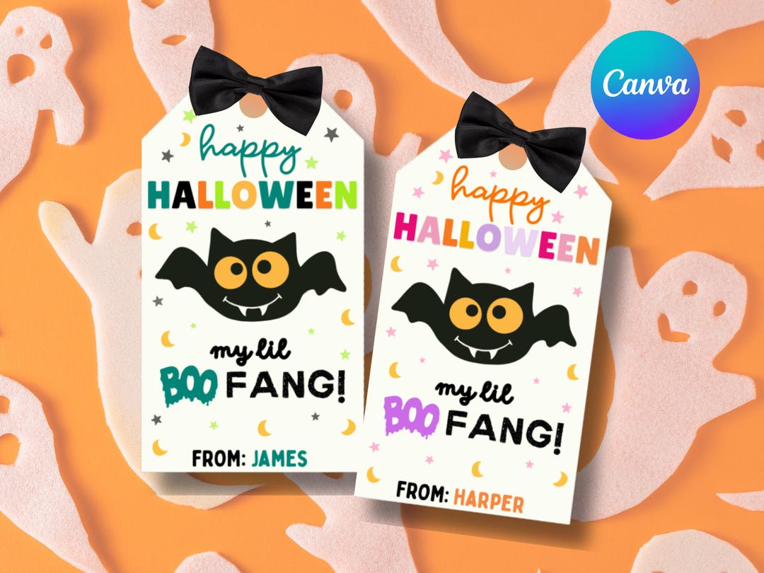 Halloween Favor Tags, Boo Gift Tags, Trick or Treat Bag Tags, Printable ...