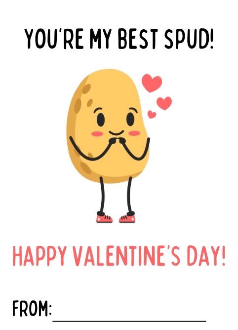 Printable Food Pun Valentine's Day Cards for Kids (digital Download) - Etsy