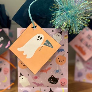 Printable Halloween Gift Tags, Halloween Gift Tags, BOO Bag Tag, Trick ...