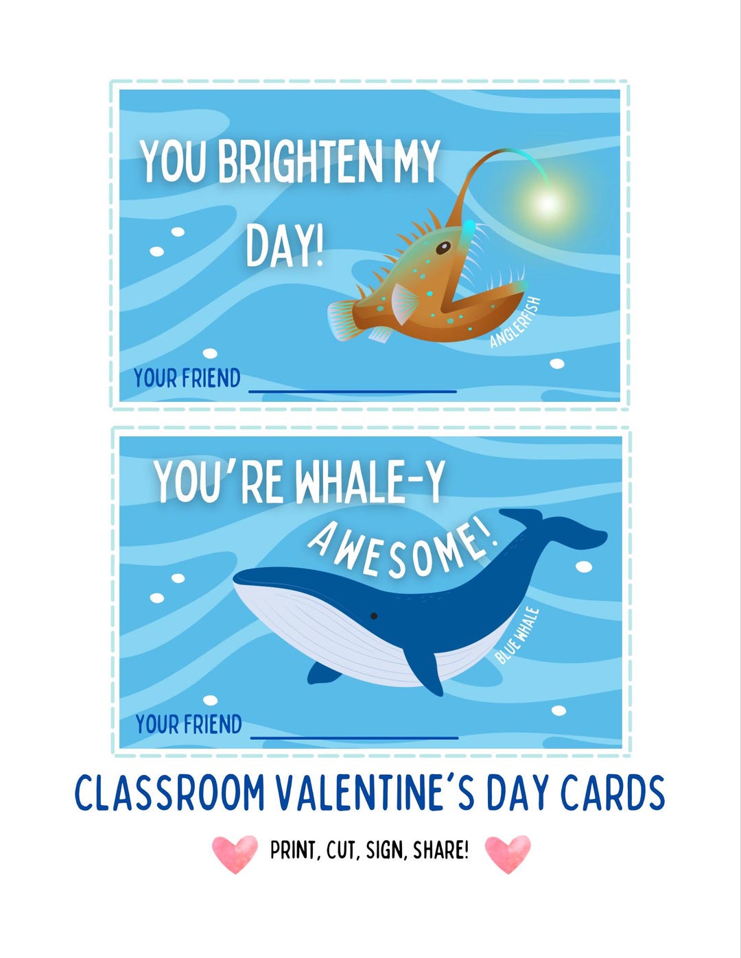 Printable Preschool Valentine’s Day Cards, Classroom Valentine’s Day ...