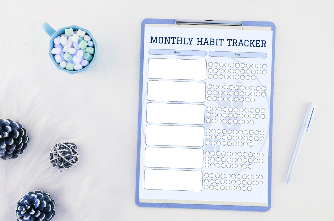 Intuitive Monthly Habit Tracker Printable: Achieve Your Goals ...