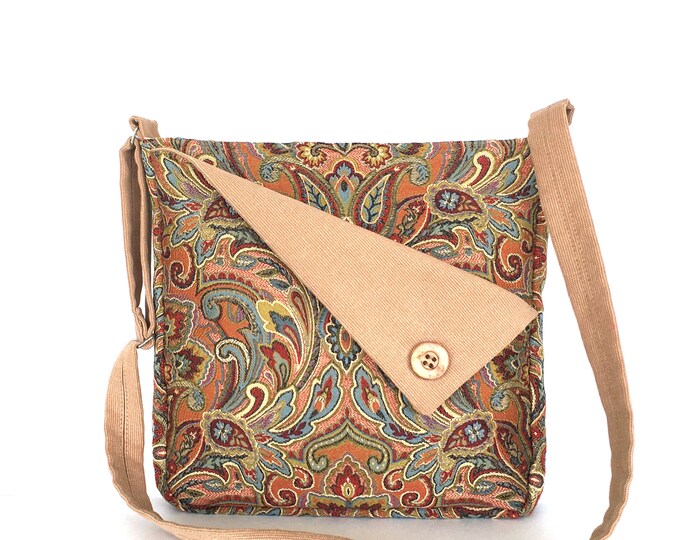 Colourful Cross Body Bag, Tapestry Fabric Bag, Women Crossbody Bag ...