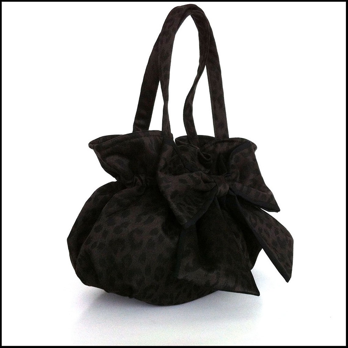 Leopard Bag Handmade Purse With Bow Animal Print Bag Women - Etsy