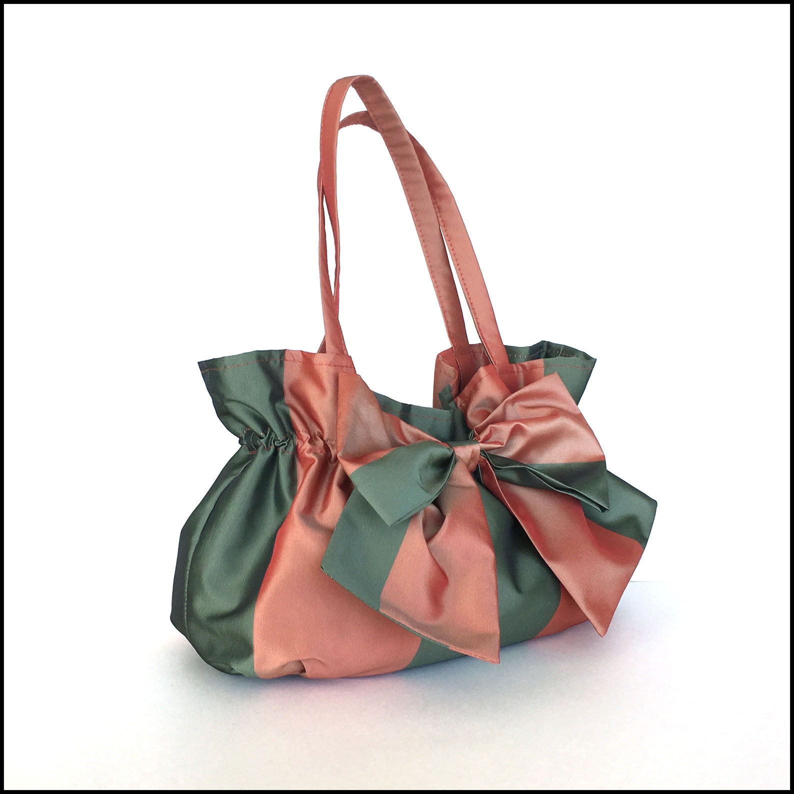 Bow Stripe Bag, Purse With Bow, Vegan Purse,women Handbag, Evening Bag ...