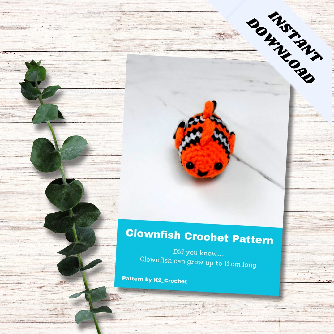 Crochet Clownfish Keychain, Easy Crochet Pattern, PDF Pattern ...