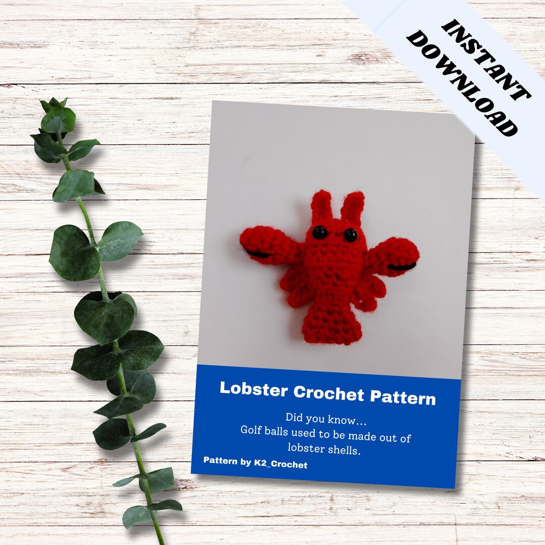 Larry the Lobster Crochet Pattern, Easy Crochet Pattern, PDF Pattern ...