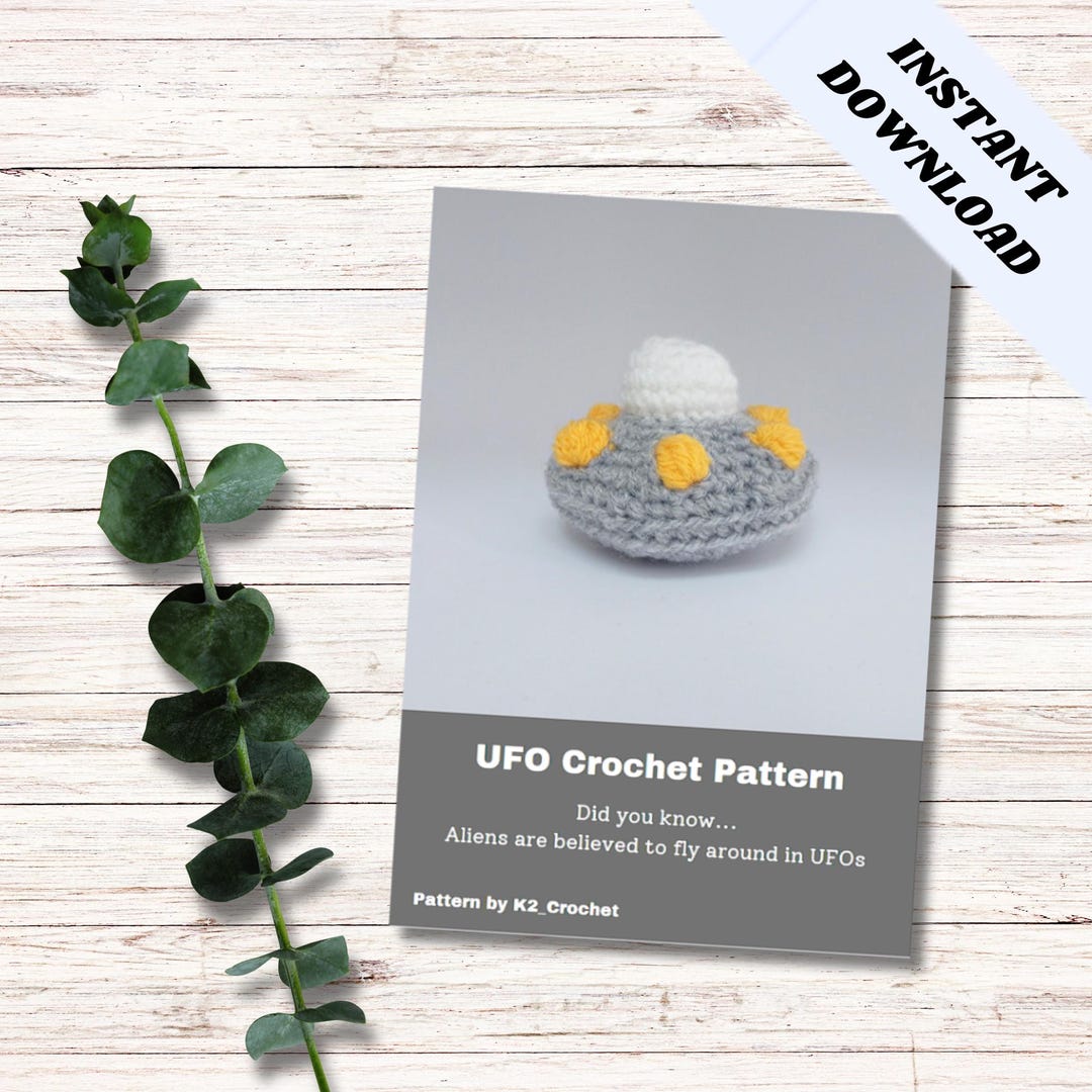 UFO Crochet Pattern, Space Crochet Pattern, Low Sew UFO Crochet, Low ...