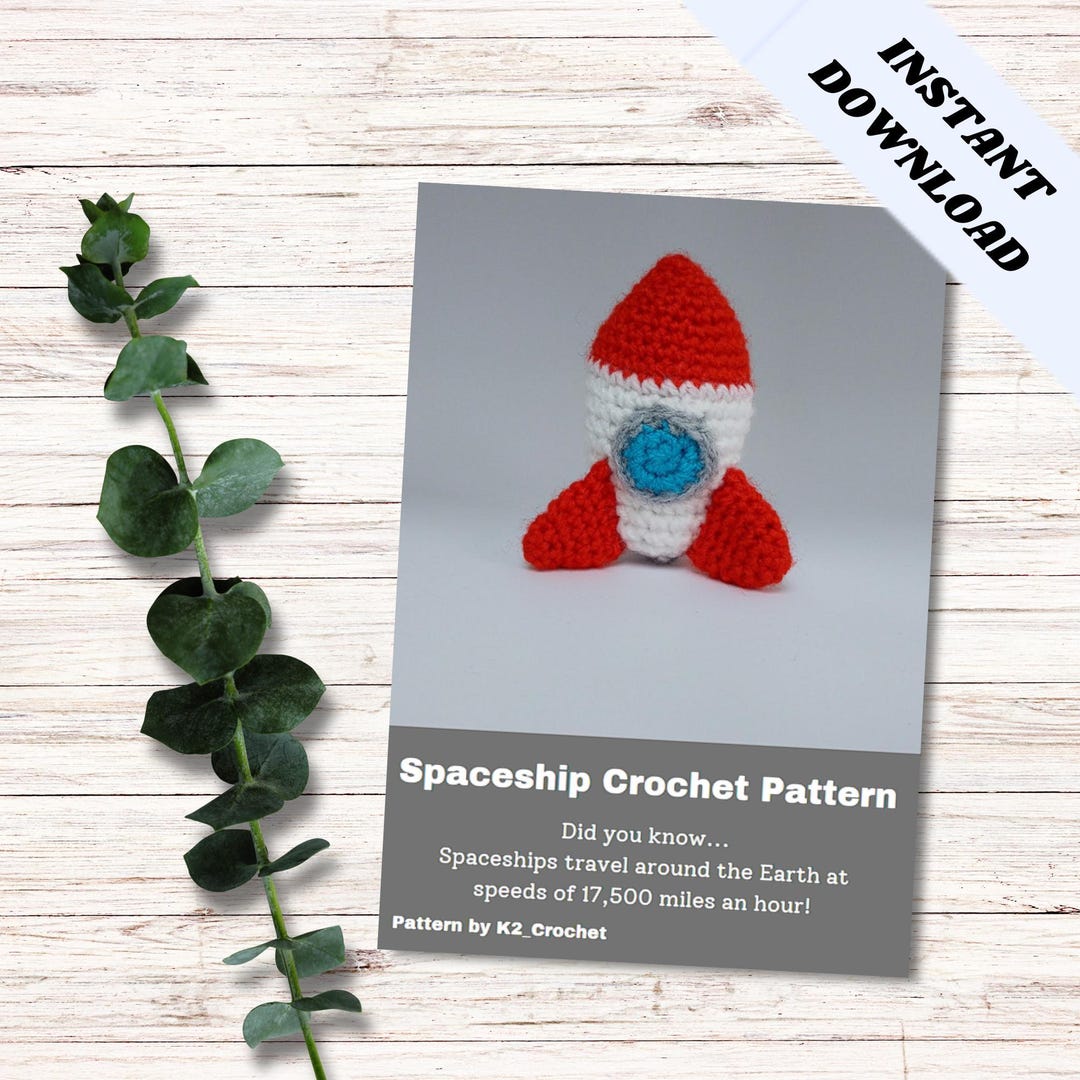 Space Rocket Easy Crochet Pattern , Amigurumi Mini Space Crochet PDF ...