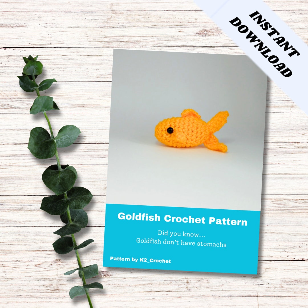 Crochet Goldfish Pattern, Easy Crochet Pattern, PDF Pattern, Goldfish ...