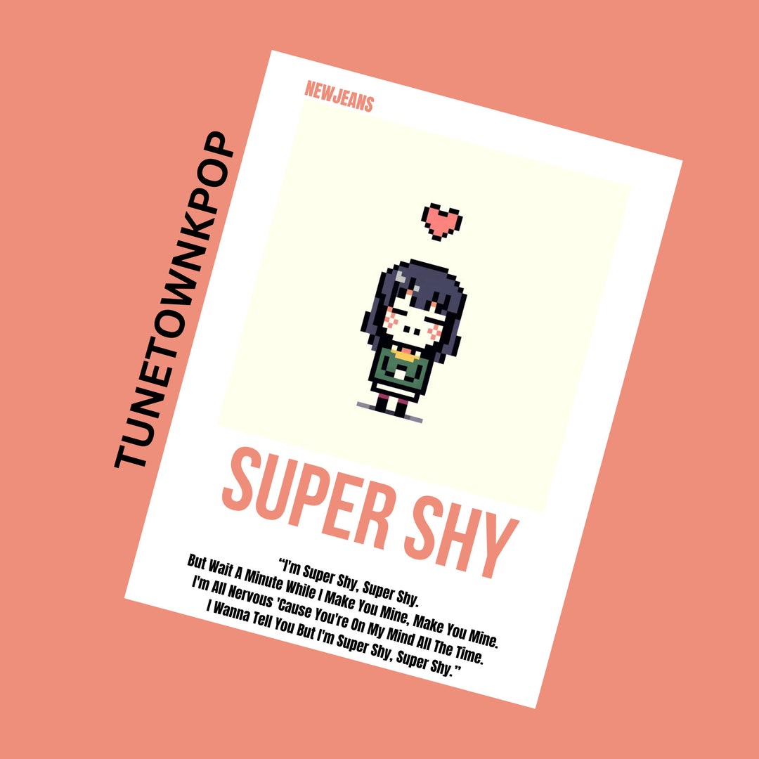 NEWJEANS super Shy Wall Print Aesthetic Kpop Decor - Etsy